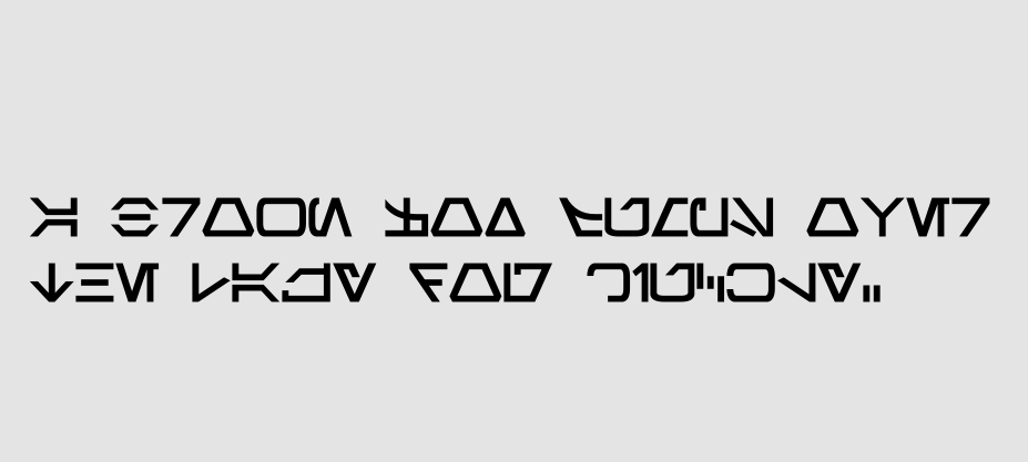 Aurebesh English Font | Regular Type - Free Download